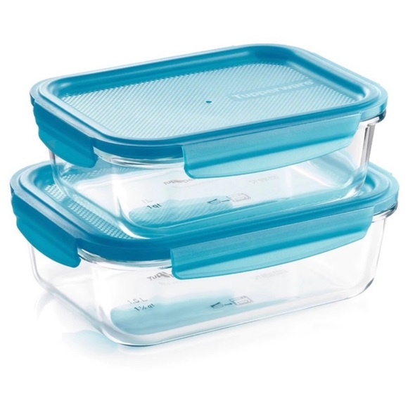 Tupperware | Kitchen | Tupperware Premiaglass Container 2pc Setnew ...